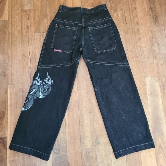 JNCO | Jeans | Sold Black Jnco Wide Leg Jeans With Rare Flaming Hissing ...